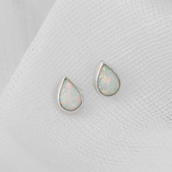 Opal pear stud earrings – Becky Pearce Designs